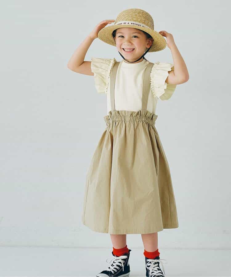 pr 2WAYサスペンダースカート＆フリル袖トップスセット | lil kitten